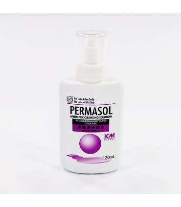 Permasol Antiseptic Cleansing Solution 120ml | Per Bottle ...