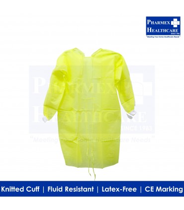 ASSURE Isolation Gown Yellow | Pharmex Healthcare