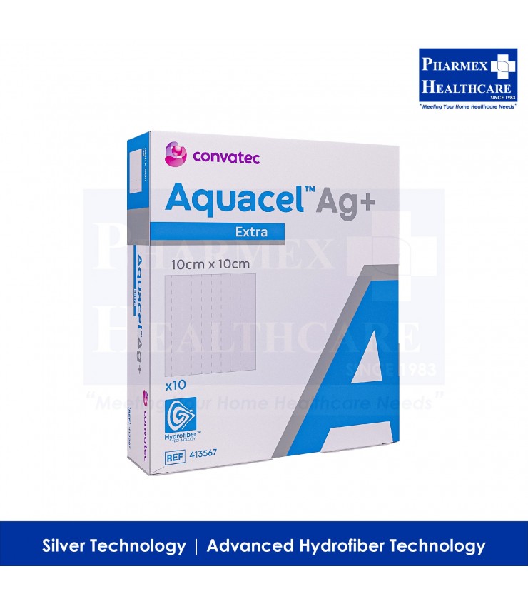 CONVATEC Aquacel Ag+ Extra 10cm x 10cm | Advanced Wound Care Dressing ...