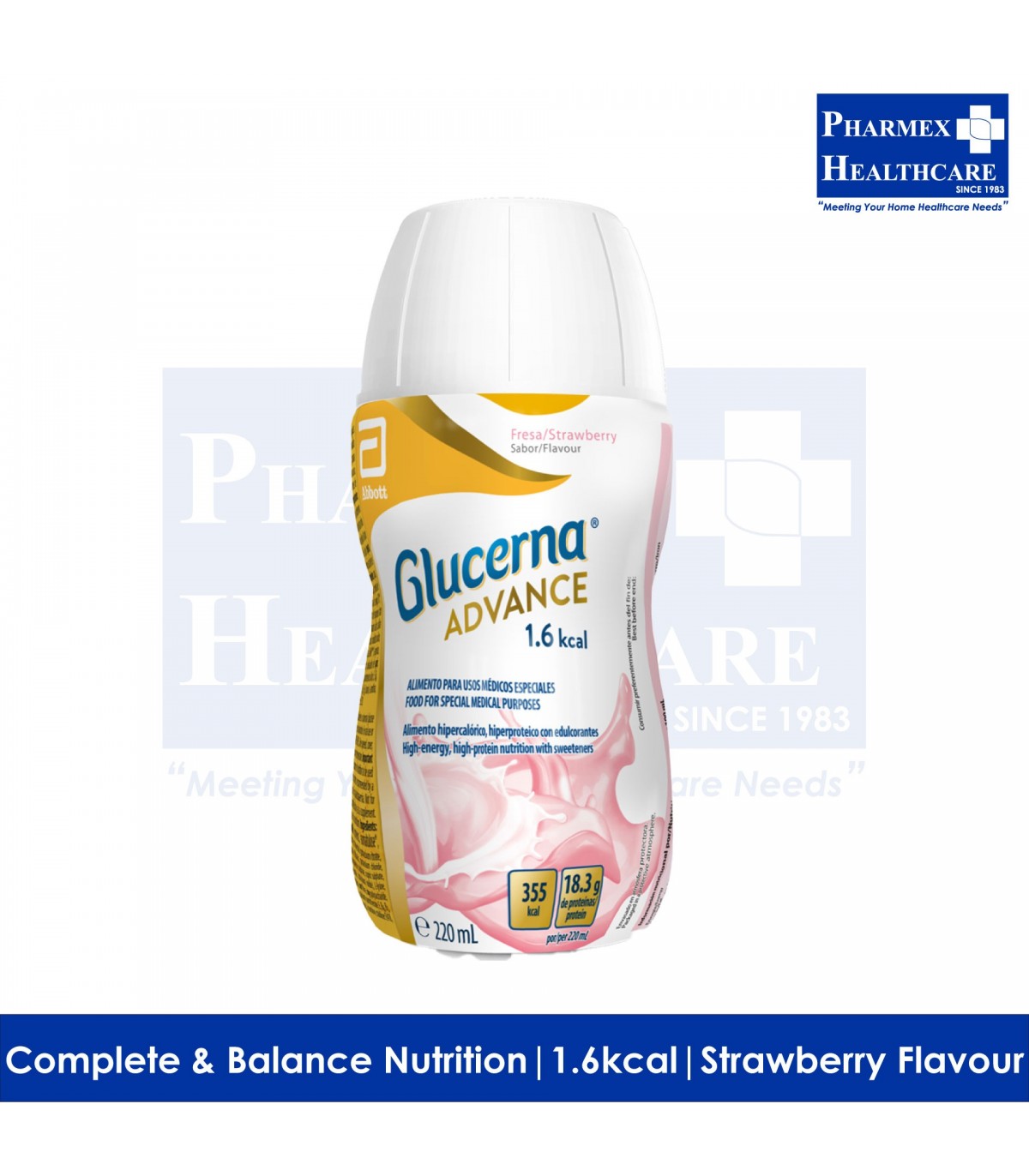 ABBOTT Glucerna Advance 1.6kcal with HMB (Vanilla/Coffee/Strawberry ...