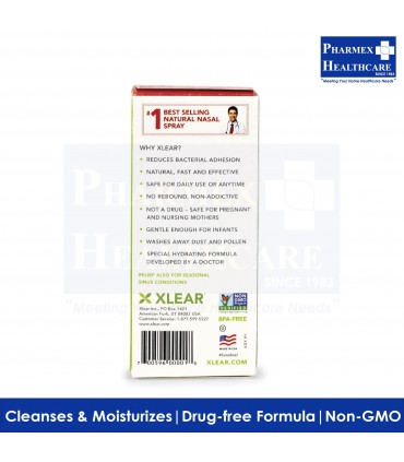 Xlear Natural Saline Sinus Nasal Spray with Xylitol 22ml (0.75 Fl Oz)