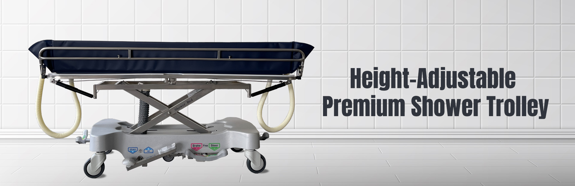 ASSURE REHAB Premium Shower Trolley | Pharmex Healthcare