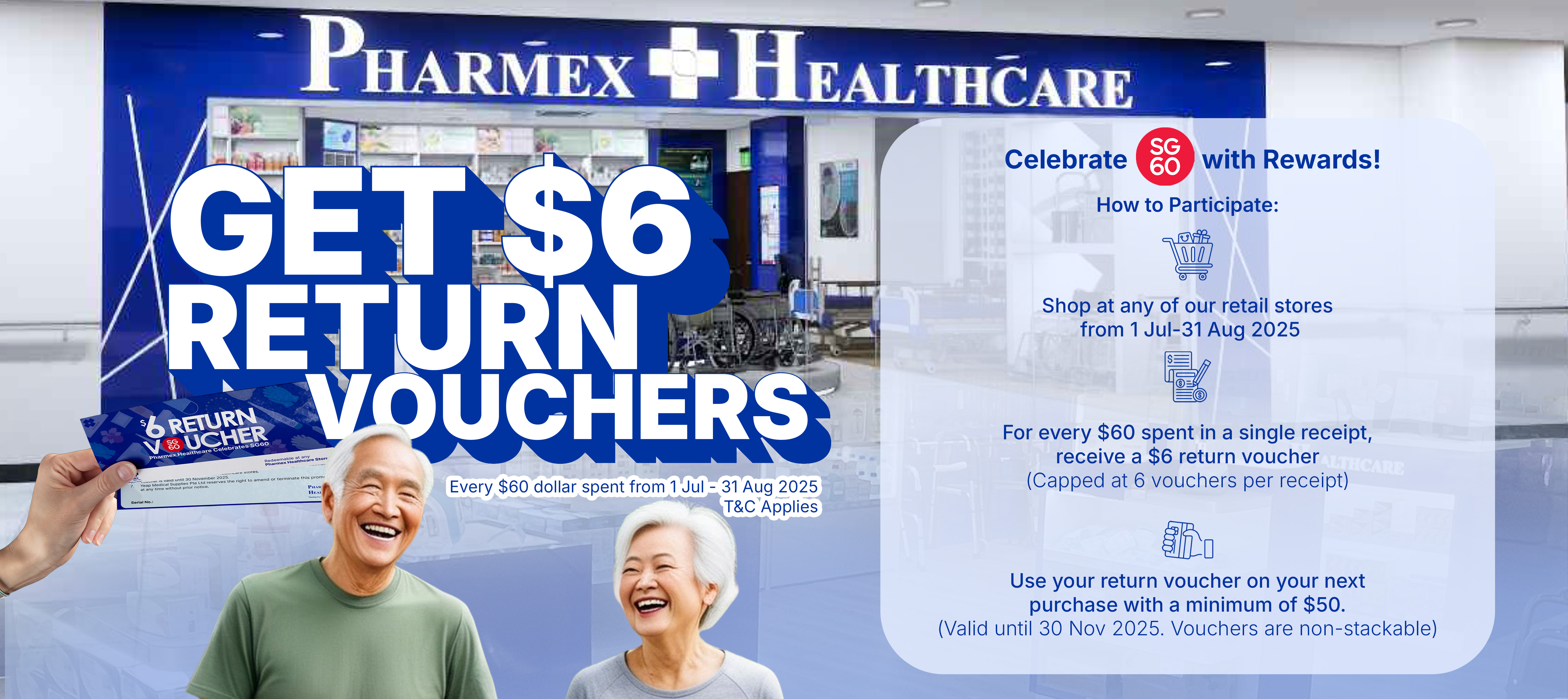 Celebrate SG60 with Pharmex Healthcare – Enjoy Our $6 Return Voucher - Blog