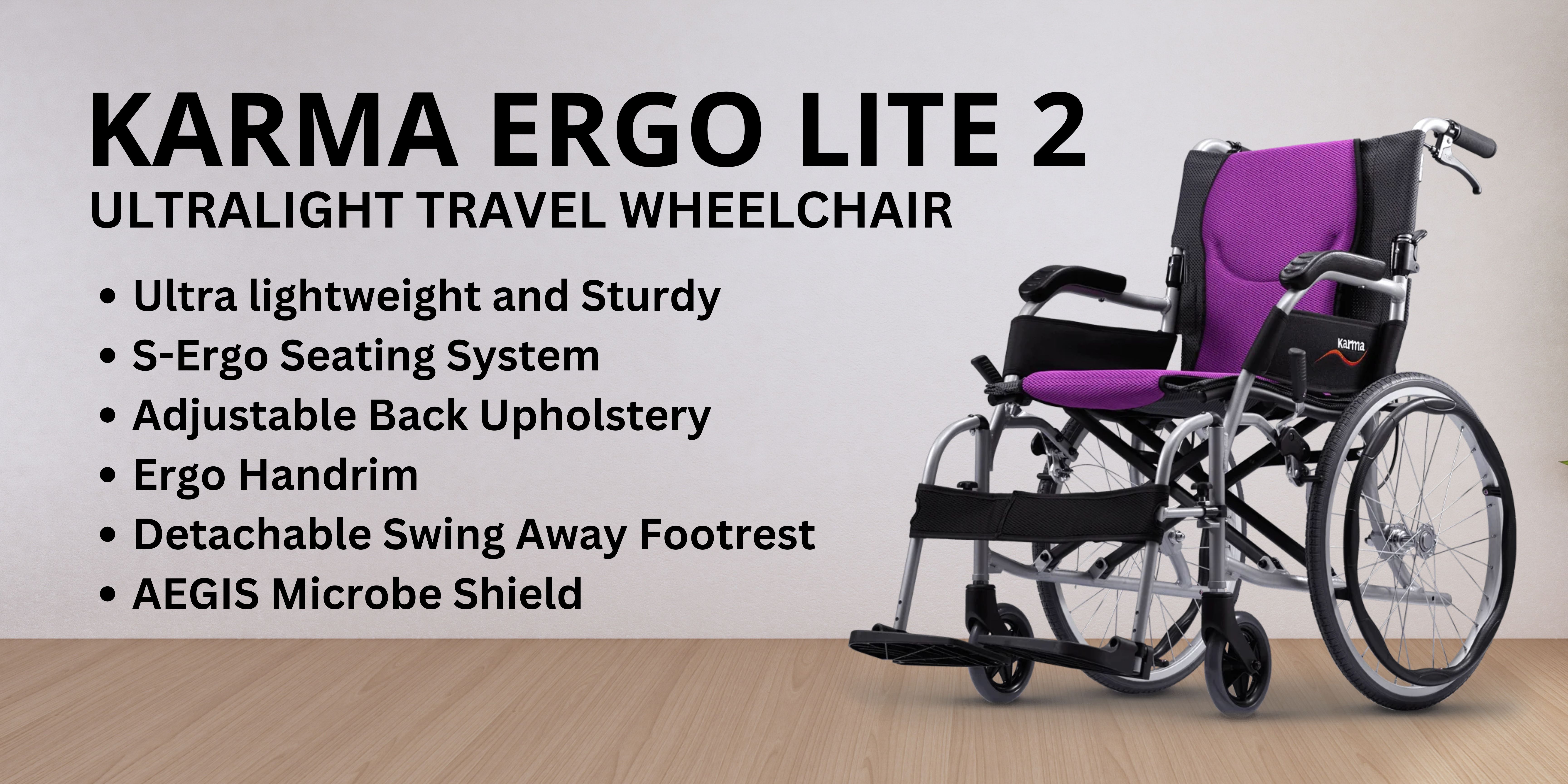 KARMA Ergo Lite 2 Ultralight Wheelchair | Pharmex Healthcare