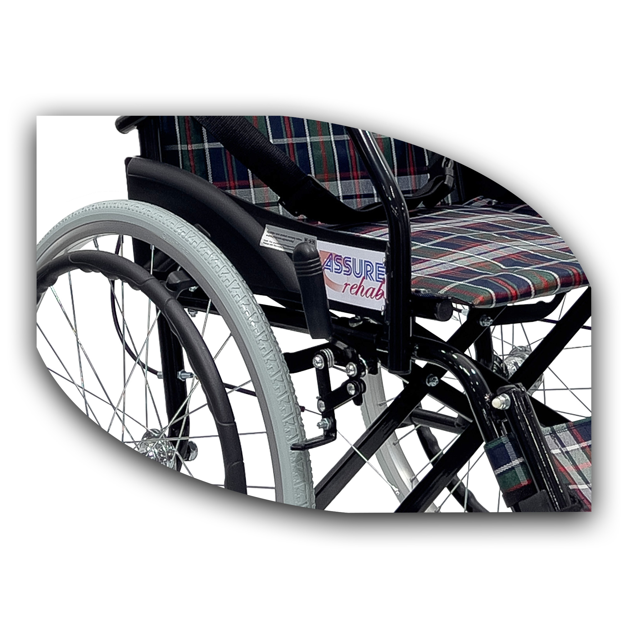 ASSURE REHAB Wheelchair with Flip-up Footrest AR-0104 – Yeap Medical