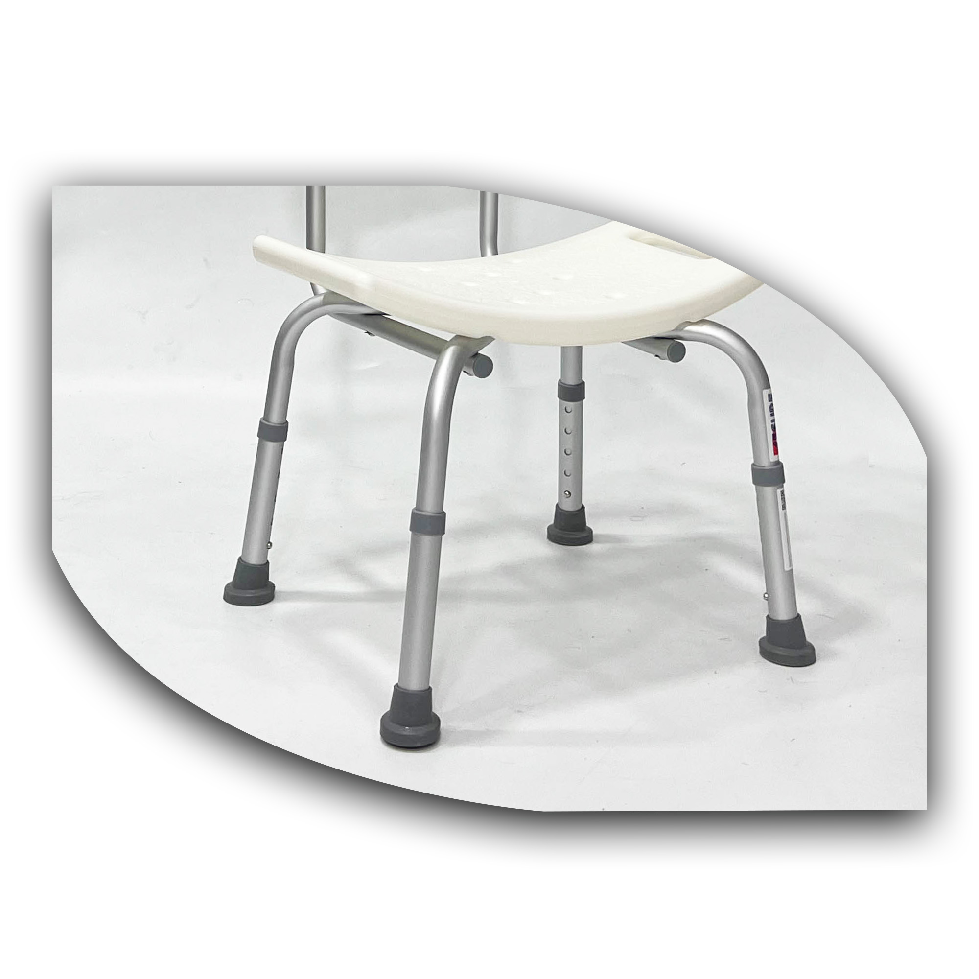 ASSURE REHAB Aluminium Shower Chair with Backrest | Pharmex Healthcare